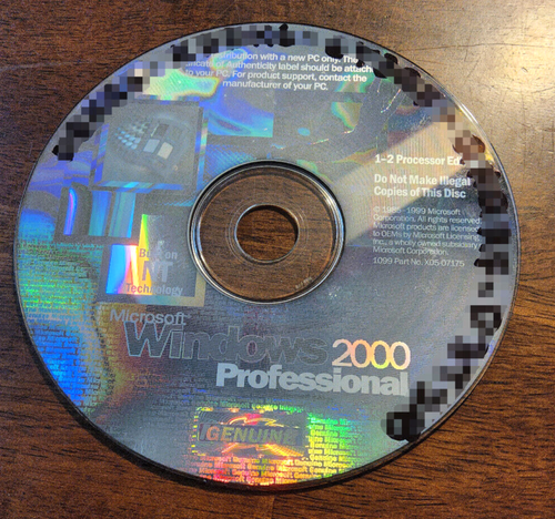 Microsoft Windows 2000 Professional Installation CD-Rom Disc w/ Key | eBay