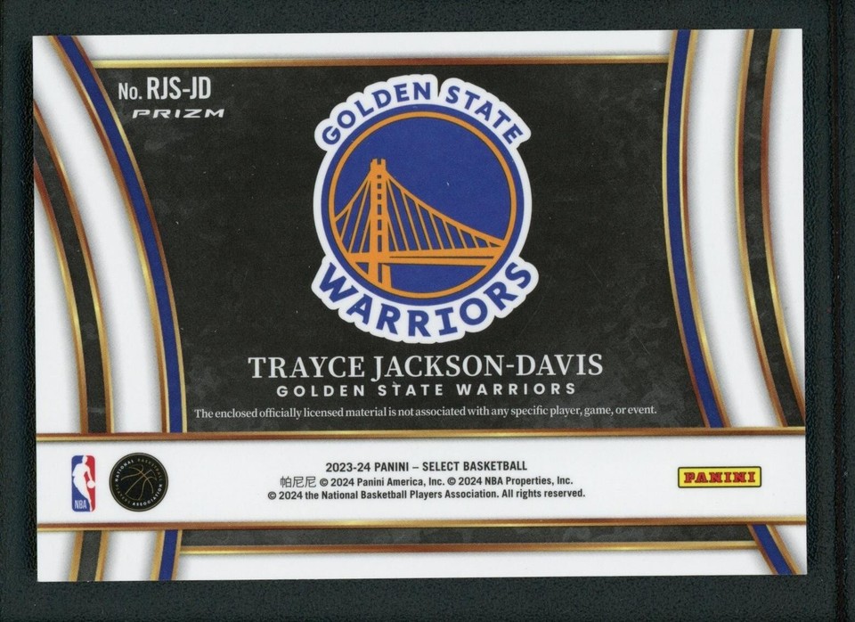 2023-24 TRAYCE JACKSON DAVIS JERSEY PANINI SELECT SILVER ROOKIE RC | eBay