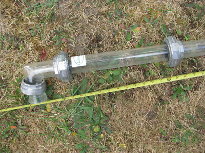 5 ft. GLASS PROCESS PIPE 2" Pyrex Double Tough Beaded DAIRY PIPELINE ...