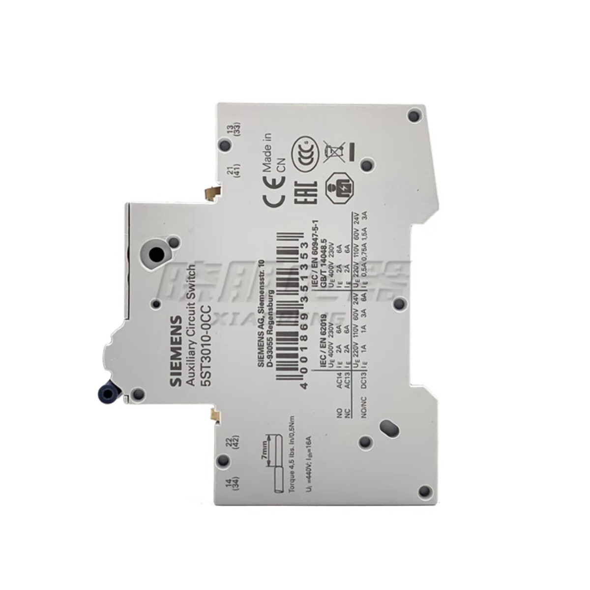 1pcs SIEMENS Circuit breaker Auxiliary contact 5ST3010-0CC 1NO+1NC | eBay