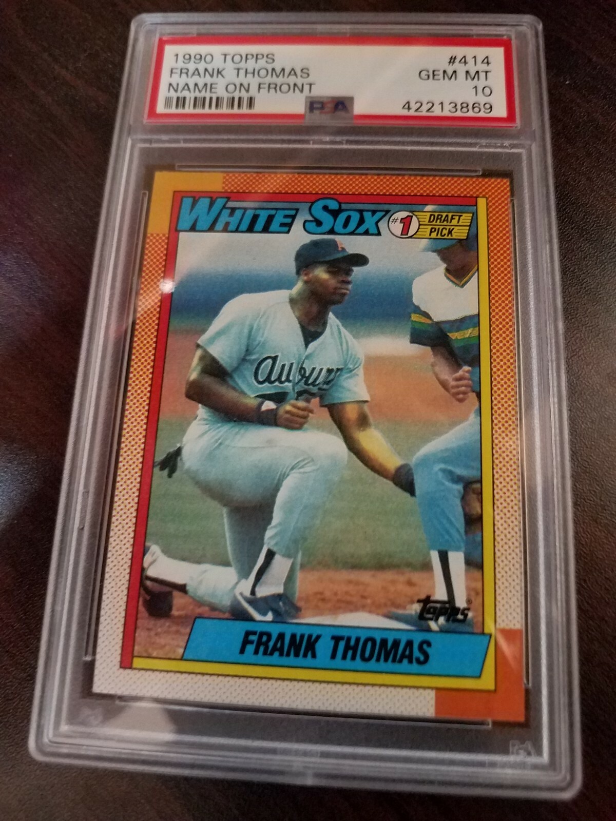 1990 Topps Baseball Frank Thomas Rookie Card RC #414 PSA 10 Gem Mint ...