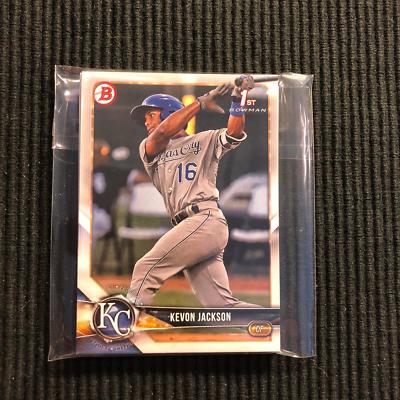 (10) 2018 BOWMAN DRAFT #BD-83 KEVON JACKSON PROSPECT CARD LOT KANSAS ...