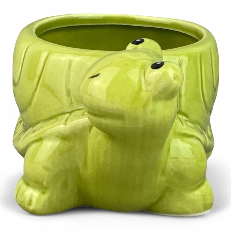 Tillie the Turtle Ceramic Animal Planter Pot for Succulents or Small ...