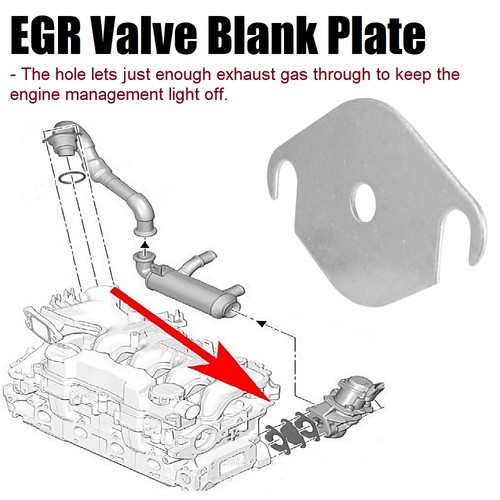 1x EGR Valve Blank Plate for Ford Transit MK7 and MK8 2.2L 2.4L TDCi ...