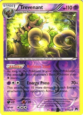 Trevenant Rare Reverse Holo XY - BREAKpoint 65/122 NM | eBay