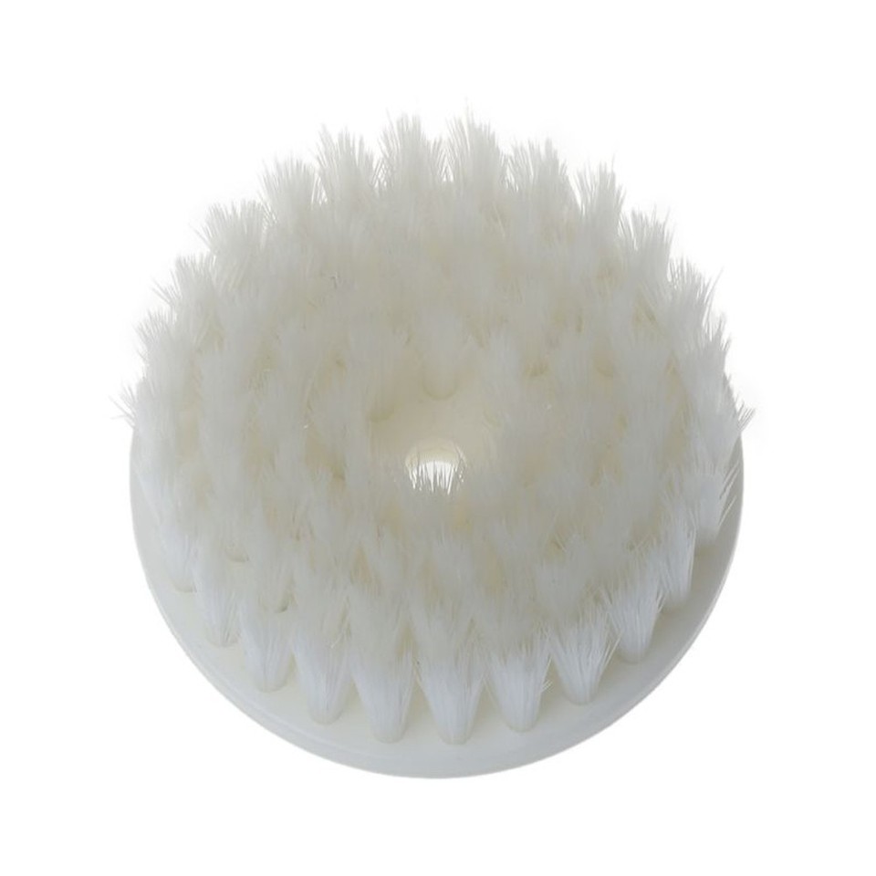 1X Brush Soft Drill Powered Brush Head Car Interior 60mm Diameter White ...