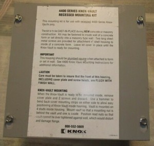 4470 - 4400 Series KNOX-Vault Recessed Mounting Kit Type 1 Enclosure ...