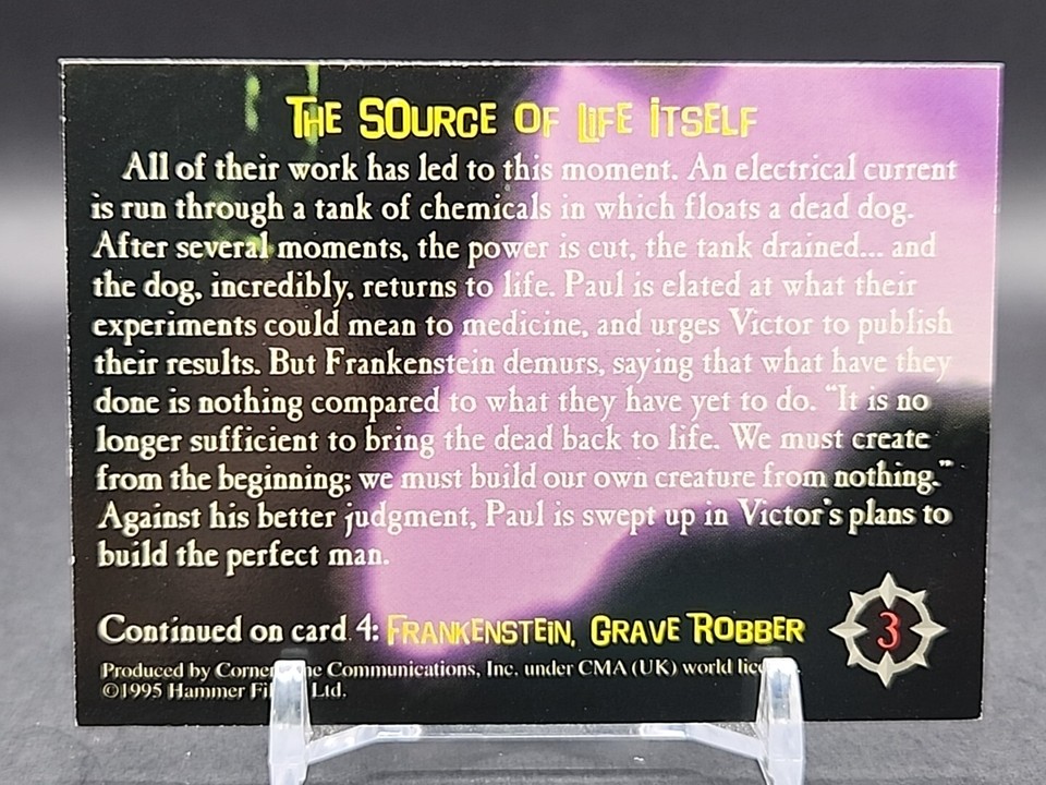 1995 Hammer Horror Trading Cards - #3 The Source Of Life Itself ...