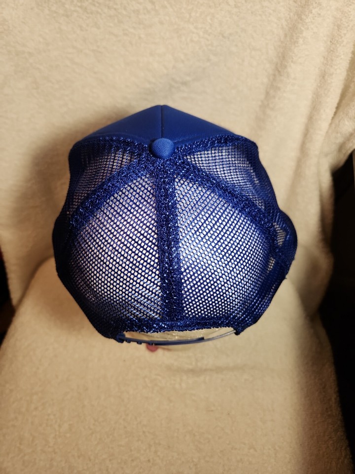 VTG Tom Raper RVS Truckers Hat Cap Blue Snapback Mesh Rope White Spell ...