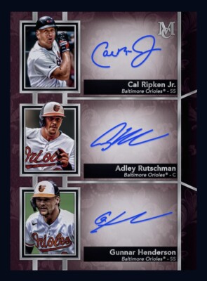 2024 Topps Museum Ripken/Adley/Gunnar Triple Auto (Topps Bunt Digital ...