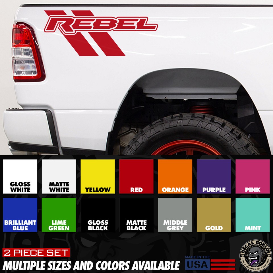 Vinyl Stickers Decal Graphics For Dodge Ram Fits Rebel Hash Truck Set ...