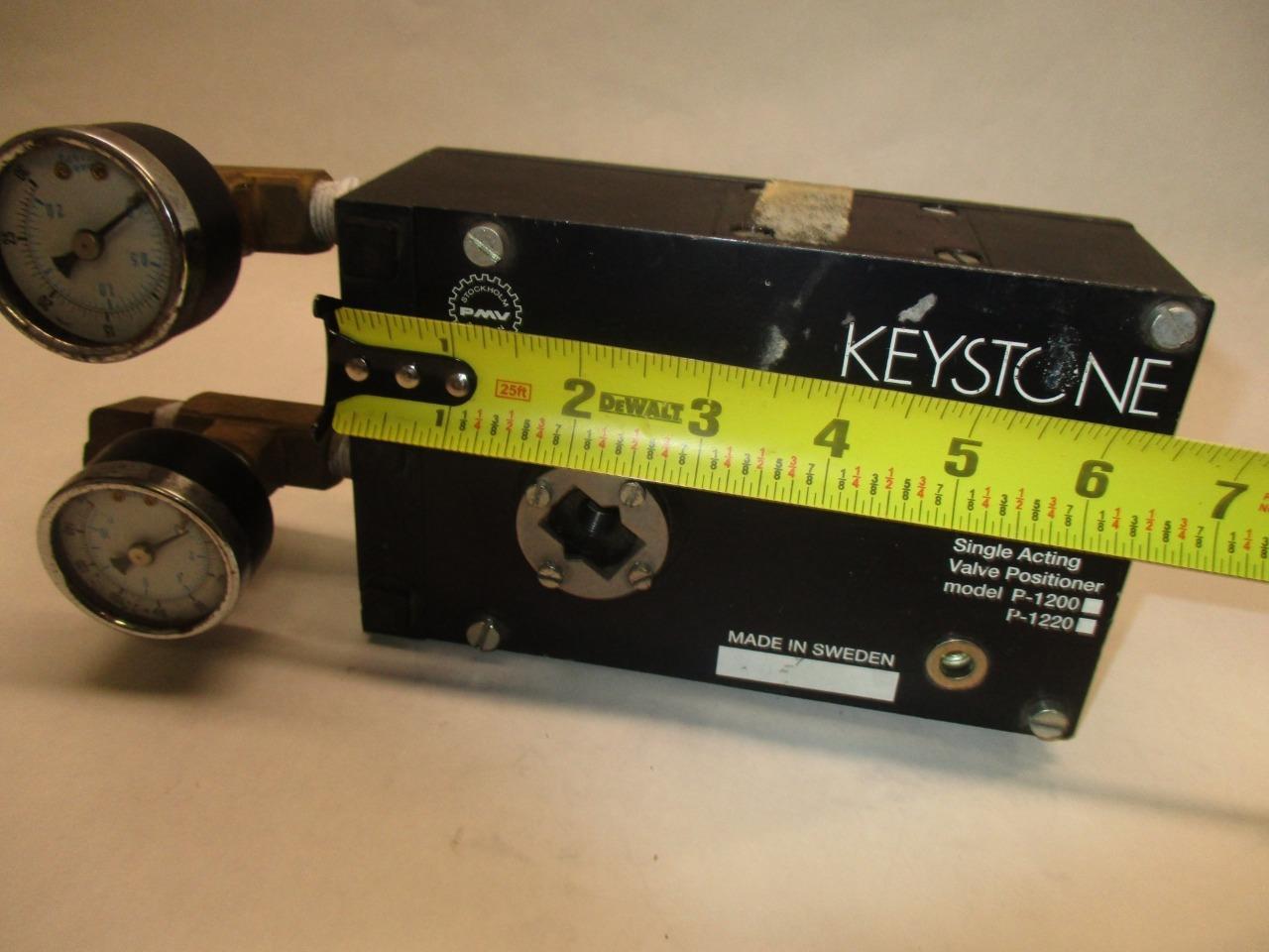 Keystone PMV P-1200/P-1220 Pneumatic Single Acting Valve Positioner w ...