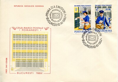 ROMANIA 1982 Stamp Day FDC2744 | eBay