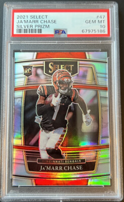 JA’MARR CHASE 2021 PANINI SELECT SILVER CONCOURSE LEVEL PSA GEM MINT 10 ...