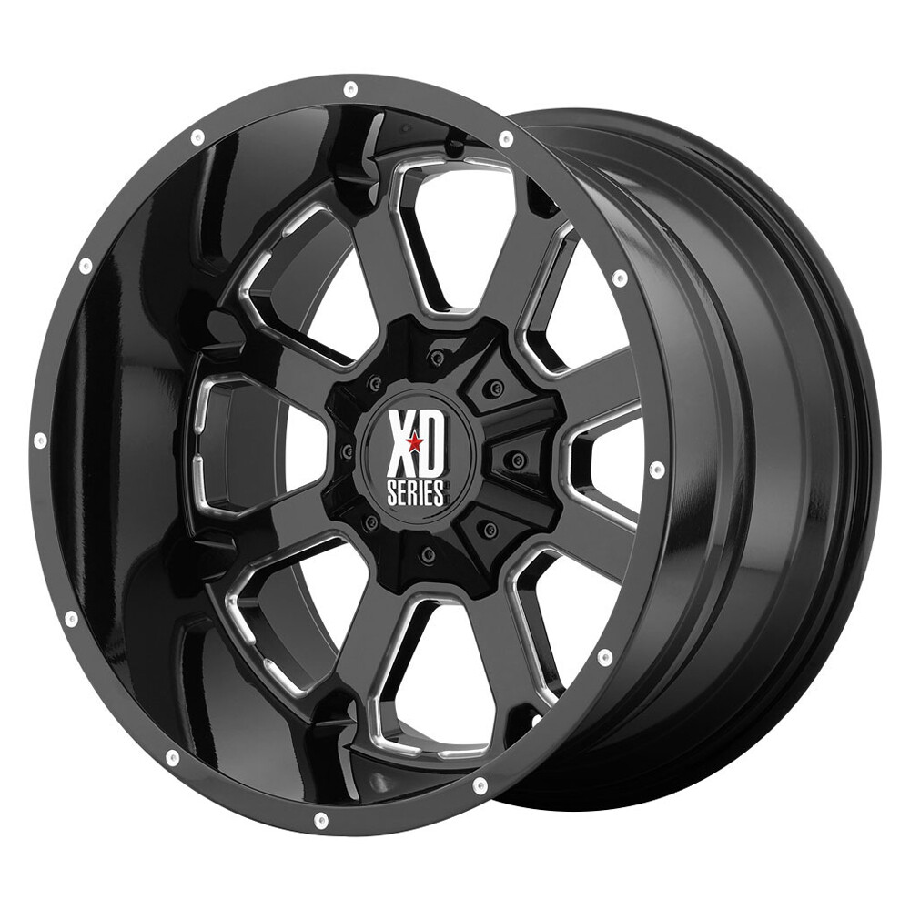 XD SERIES XD825 Buck 25 20X9 8X165.1 Offset 0 Gloss Black Milled ...
