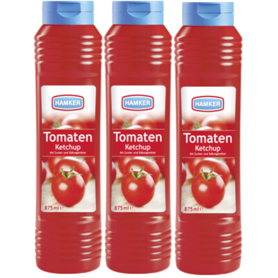 Hamker Tomaten Ketchup für Pommes Steak und gegrilltem 875ml 3er Pack ...