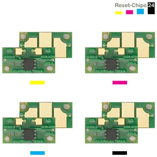 4x Toner Chip Y/M/C/K passt für Xerox Phaser 6115 6120 113R00692..95 ...