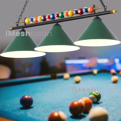 US 3-Light Hanging Pool Table Lights Fixture 47" Billiard Pendant Lamp ...