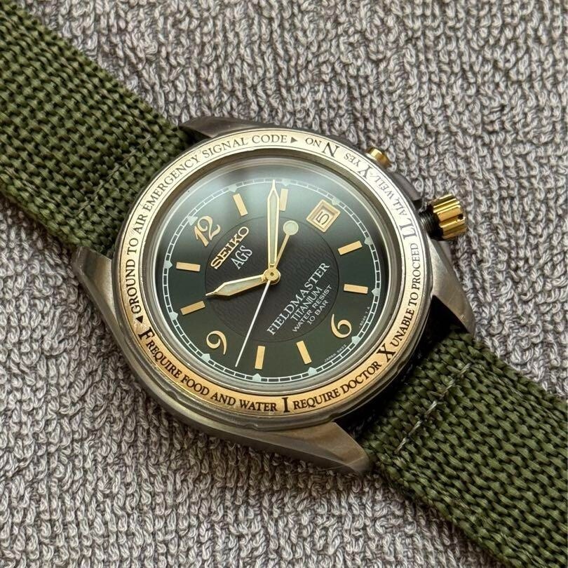 Seiko AGS Fieldmaster Titanium Solar Analog Quartz Watch SBBW037 5M22 ...