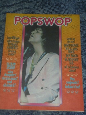 Popswop Magazine No.27, 1973 - MARC BOLAN, ROY WOOD .WILLIAMS BROTHES ...