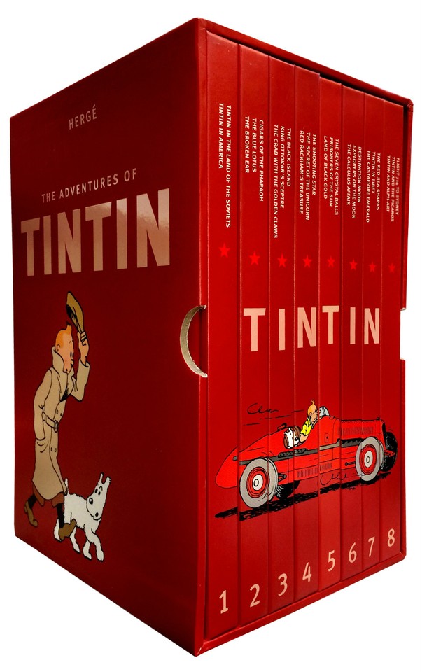 The Complete Adventures of Tintin Collection 8 Books Box Gift Set by ...