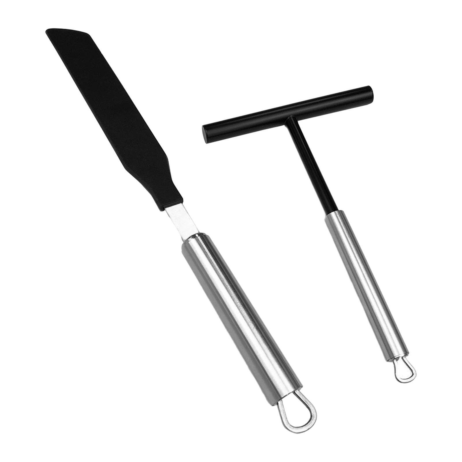 2x Crepe Spreader and Spatula Set Crepe Pan Maker for Home Stall Dining ...