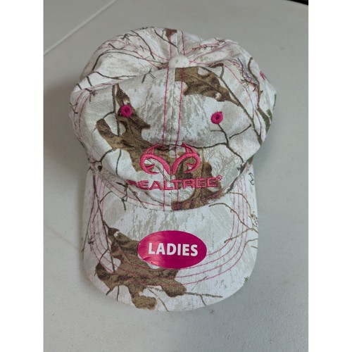 Realtree Camo Pink Trim Ladies Outdoor Cap Baseball Hat Hunting Fishing ...
