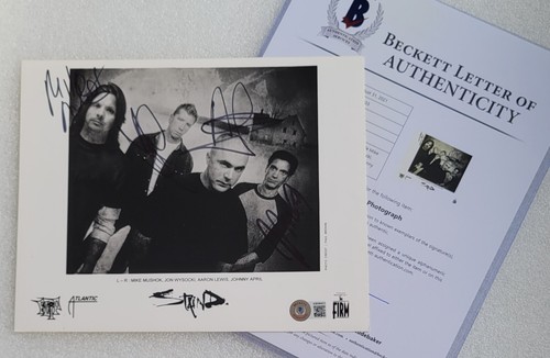 STAIND SIGNED PHOTO BECKETT LOA BAS COA ROCK MUSIC BAND AUTOGRAPHED | eBay