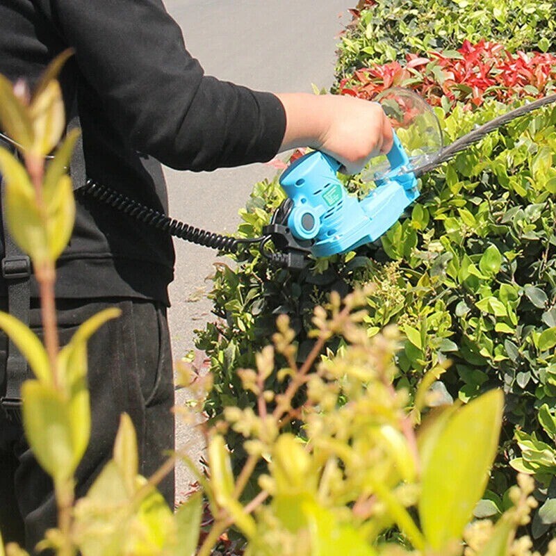 Brushless One Hand Electric Hedge Machine Rechargeable Portable Curved ...