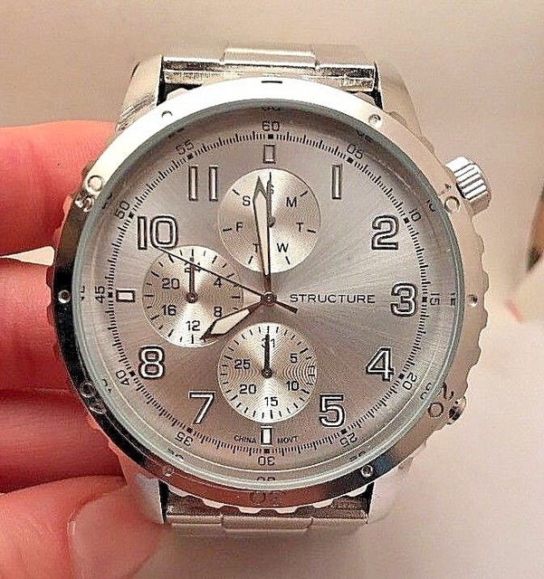 Structure Men's Watch Genuine Top Quality Round Circle Face Dial Time ...