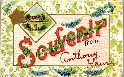 Anthony, Kansas Postcard (1910) Greetings | eBay