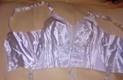 Long line BH mit Satin , TRIUMPH original 50-60er Jahre,weiss | eBay.de