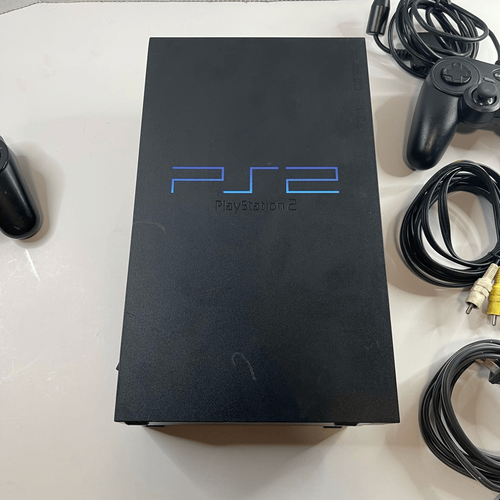 Sony PlayStation 2 PS2 Fat Phat Black Console Bundle 2 Controllers 9 ...