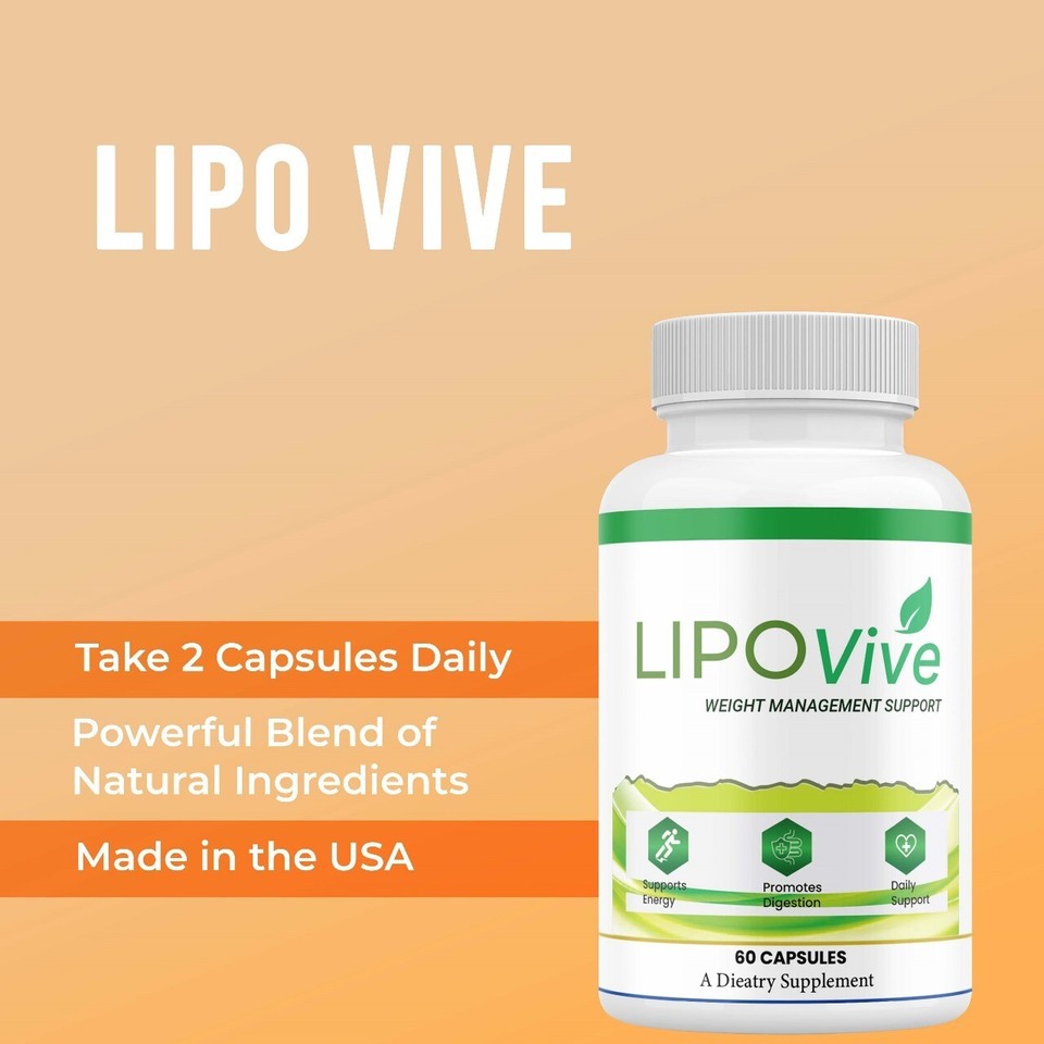 (5 Pack) Lipo Vive Capsules - LipoVive Weight Loss Pills, All Natural ...