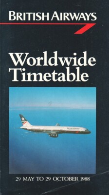 British Airways timetable 1988/05/29 | eBay