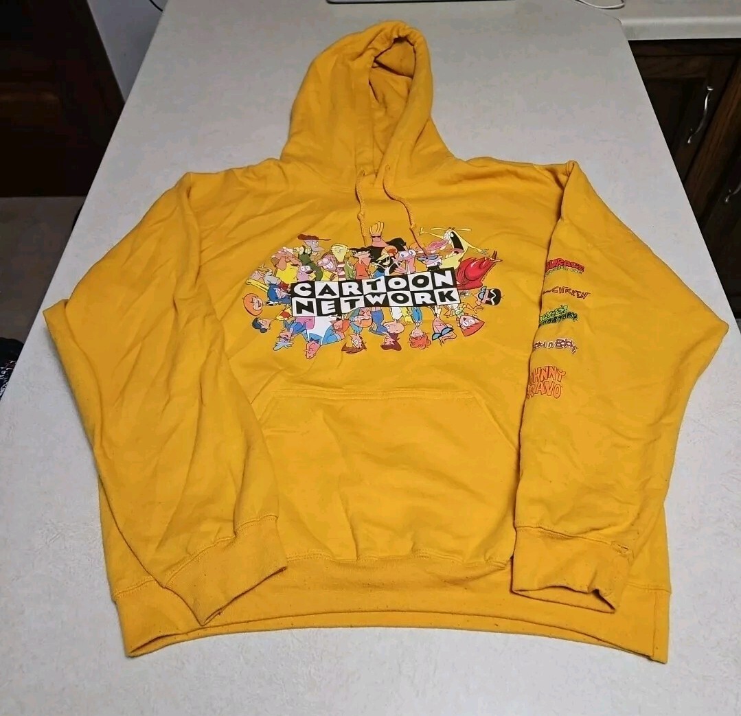 Cartoon Network Logo 90's Style Yellow Graphic Long S… - Gem