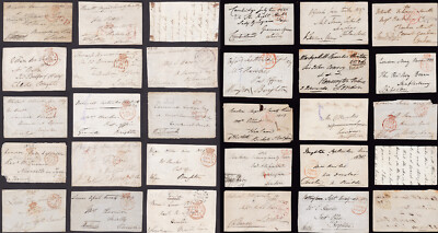 GB 1790-1850 Crowned FREE + extra POSTMARKS Postal History ..PRICED ...