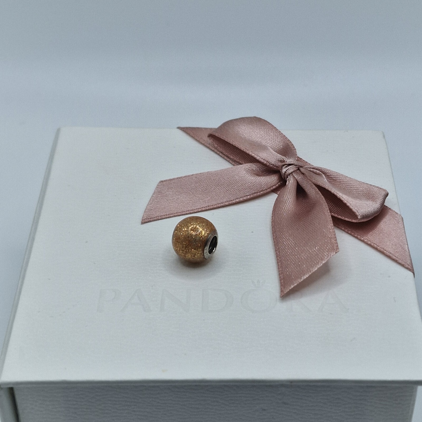 Genuine Pandora Rose Golden Glitter Ball Charm ALE 92… - Gem
