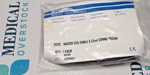 KENDALL - MEDI-TRACE PATIENT CABLE AA2320 ECG CABLE 3 LEAD CONN6 POS/AA ...