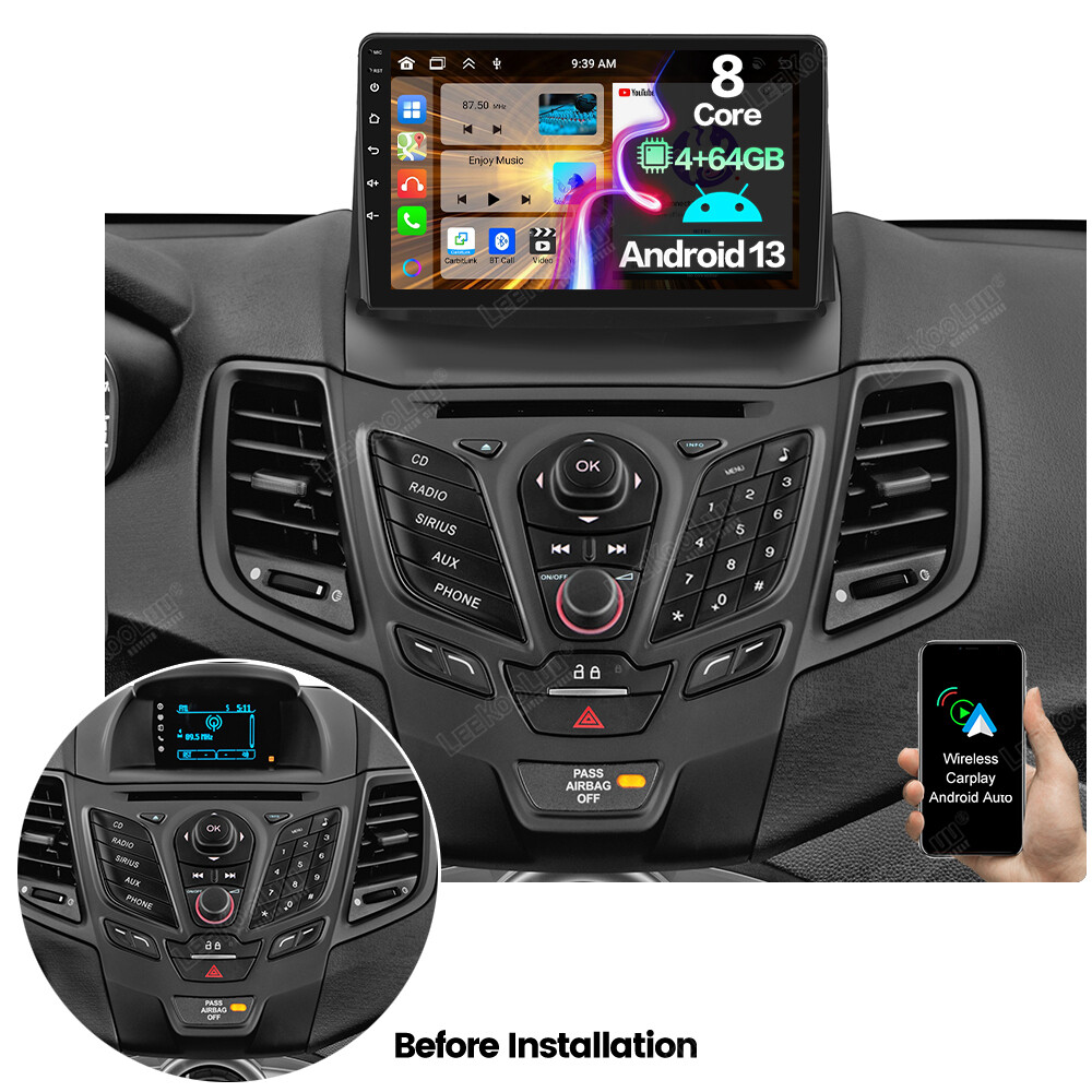 4G+64G 8 Core Carplay Car Stereo Radio For Ford Fiesta 2009-2014 Android 13 GPS | eBay
