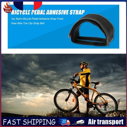 Nylon Bicycle Pedal Adhesive Strap Fixed Gear Toe Clip Strap Belt ...