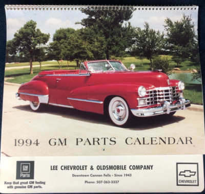 1994 GM Parts Classic Cars Wall Calendar Chevy Dealership Advertising ...