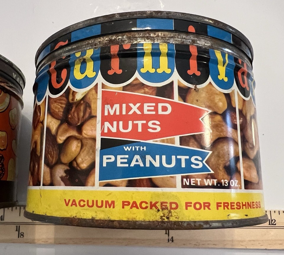 2 Vintage Mixed Nuts Tins w/Lids. Jeri Brand & Carnival. | eBay