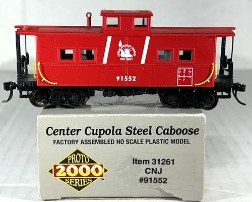 LIFE LIKE PROTO 2000 HO SCALE CENTER CUPOLA STEEL CABOOSE CNJ 31261 | eBay