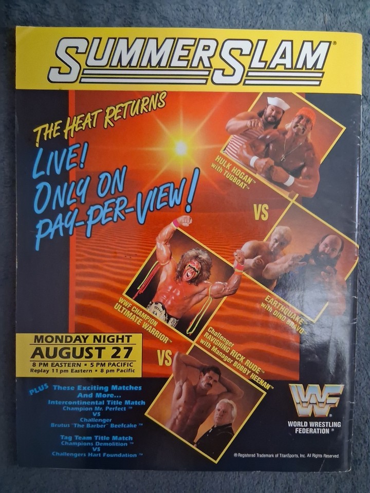 WWF Magazine August & November 1990 Issue, Ultimate Warrior, Hart ...