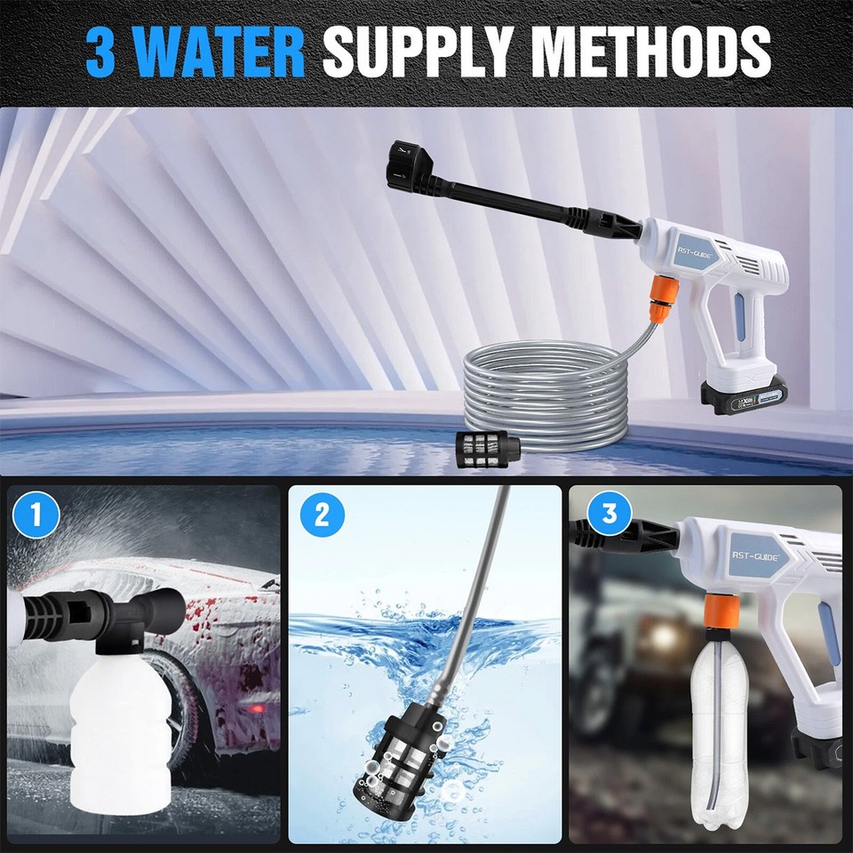 Car Pressure Washer Water Cordless High Power Jet Wash Cleaner | eBay UK