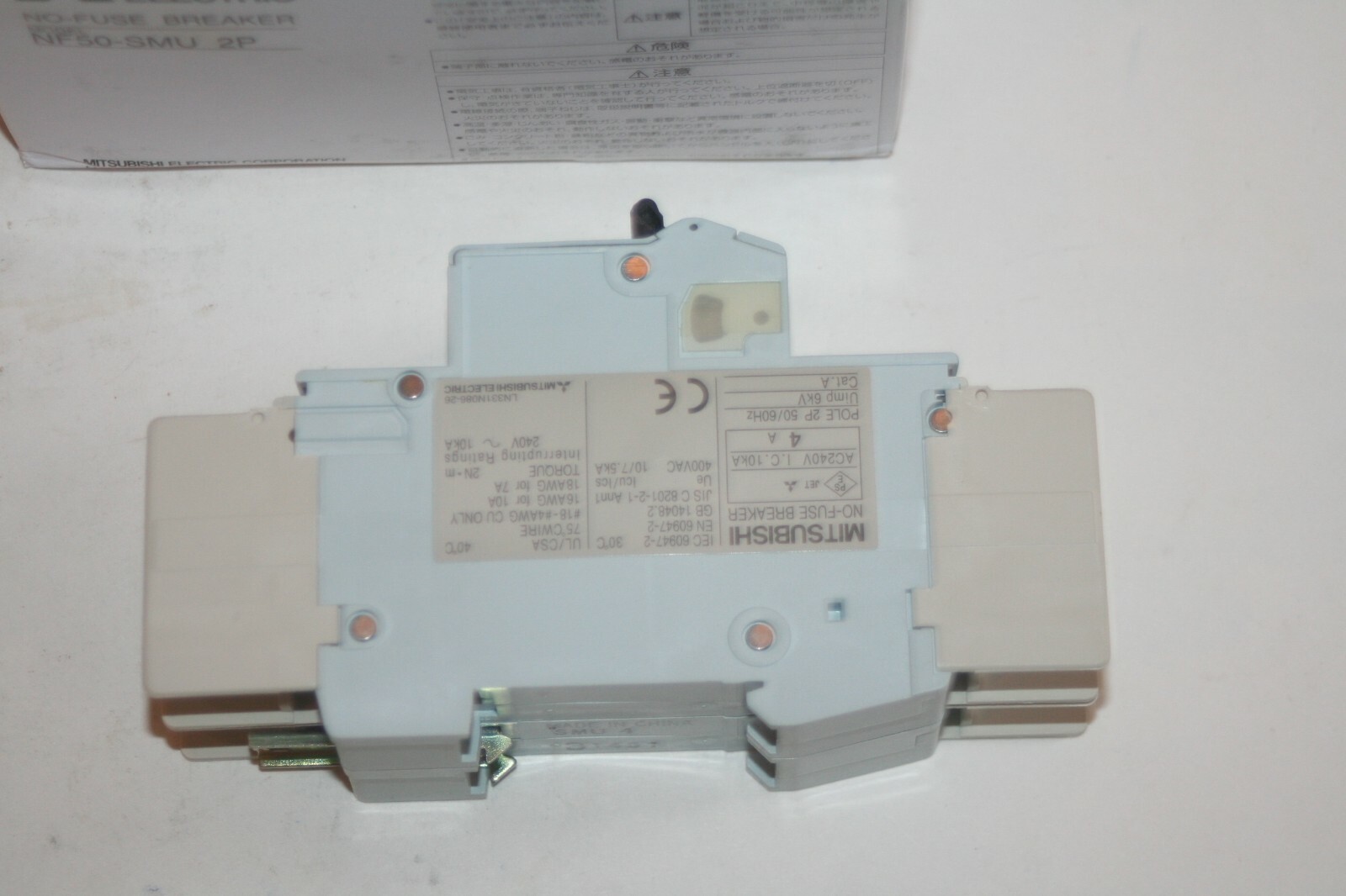 MITSUBISHI ELECTRIC UL 489 Listed NF50-SMU 2P 4A No Fuse Circuit ...