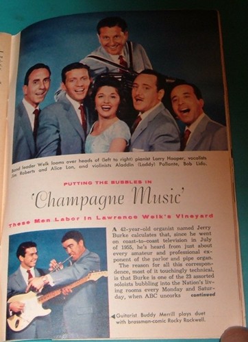 1956 TV ARTICLE/LAWRENCE WELK/LARRY HOOPER/ALADDIN PALLANTE/BOB LIDO ...