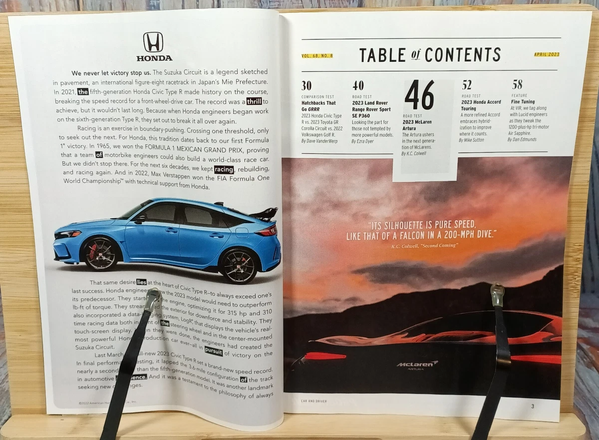 Car And Driver Magazine Spread