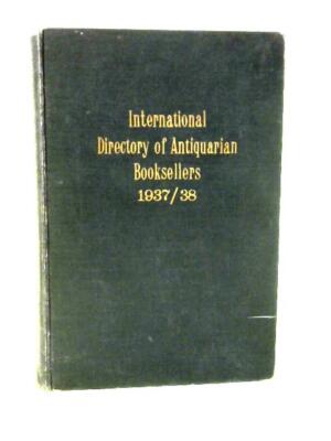Internationales Adressbuch der Antiquare 1937-38 (Richard Matthias) (ID ...